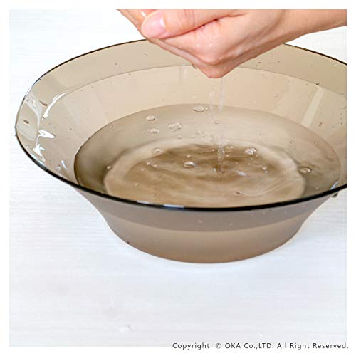 OKA D Nature Wash Bowl, Black (Hot Water Tub, Bathtub), Approx. Width 11.0 x Depth 10.6 x Height 3.5 inches (28 x 27 x 9 cm)