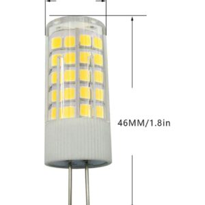 G4 LED Bulbs Dimmable G4 Bi-Pin Base 6W(Equivalent to 50W Halogen Replacement) Warm White 3000K Ceramic Base LED Corn Light for Home Lighting Bedroom, 64 LED 2835 SMD,Dimmable,6 Pack