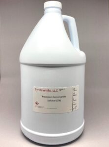 potassium ferrocyanide solution (5%), 1 gallon