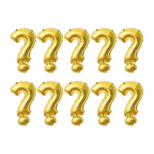 horuius symbol question mark balloons gold question mark shaped foil mylar balloons for baby shower gender reveal party supplies decorations 16 inch 10 pcs