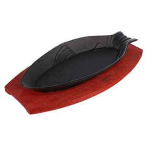 doitool steak plate fish shaped pan steak frying pan durable fryer portable bbq pan plate baking tools