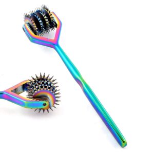 precise canada wartenberg pinwheel, 4 heads pin wheel rainbow color