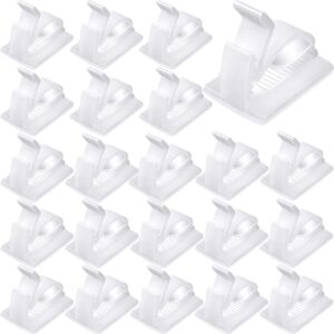 120 pieces outdoor cable clips adhesive cable management clips sticky wire clips cord holder cable hooks organizers for christmas fairy hanging light home decoration (white,medium)