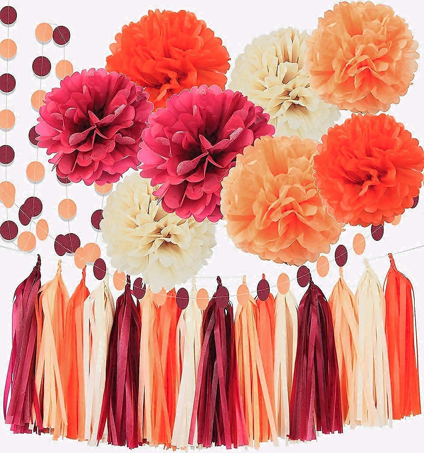 Fall Birthday Party Decorations/Burgundy Gold Orange Thanksgiving Birthday HAPPY BIRTHDAY Balloons Pumpkin Orange Birthday Party Decorations Autumn Fall Party Decorations