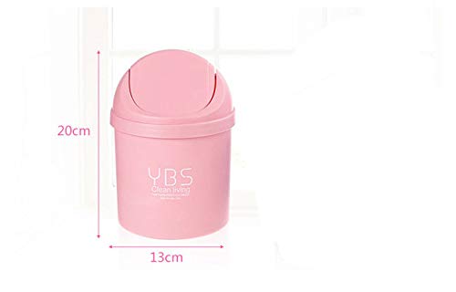 WOIWO 1 PCS Creative Desktop Trash Can Small Household Living Room Shake Lid Garbage Can Mini Kitchen Countertop with Lid Paper Basket （Color Random Send）