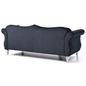 Glory Furniture Hollywood Velvet Sofa in Black