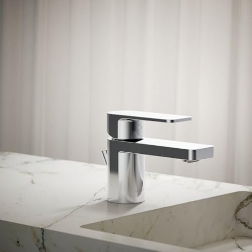 KOHLER K-24804-4-CP Parallel® Low Single-Handle Bathroom Sink Faucet, 1.2 gpm, Polished Chrome