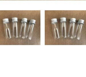 Mini Glass Containers, 0.6 fl oz (17mL) Each, 4 pc, 2 Sets. 8 containers Total