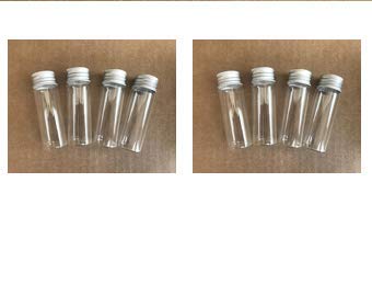 Mini Glass Containers, 0.6 fl oz (17mL) Each, 4 pc, 2 Sets. 8 containers Total