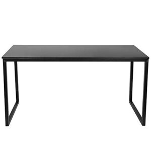 ZENY Computer Desk,55 Inch Office Desk Gaming Desk Writing Desk, Modern Simple Desk PC Laptop Study Student Table (Black, 55 inch)