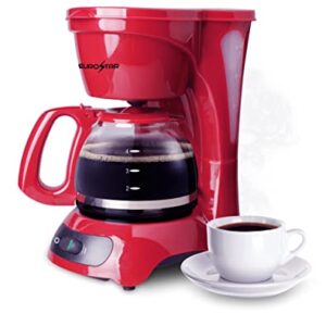 EUROSTAR 4-Cup Coffeemaker (Burgandy)