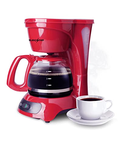 EUROSTAR 4-Cup Coffeemaker (Burgandy)