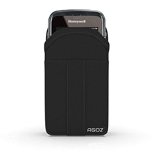 Agoz Scanner Holster Compatible With Honeywell Dolphin CT40 CT50 CT50h CT60 CN51 CN75 CN75e Handheld Barcode Touch Mobile Computer, Rugged Case Pouch Cover with Metal Clip, Belt Loops,Credit Card Slot