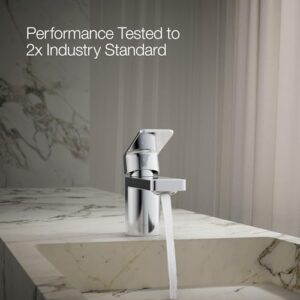 KOHLER K-24804-4-CP Parallel® Low Single-Handle Bathroom Sink Faucet, 1.2 gpm, Polished Chrome