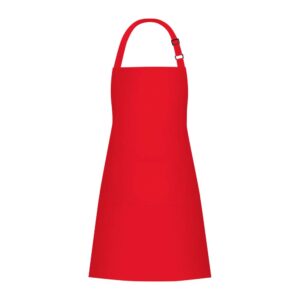 jubatus 1 pack bib aprons with 2 pockets cooking chef kitchen apron for women men, red