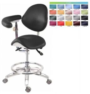 bonew global-dental saddle chair office stool dentist's doctor's assistant's deluxe chair pu leather