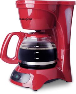 eurostar 4-cup coffeemaker (burgandy)