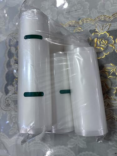 Vacuum Sealer Bags Rolls for Food Saver 11"x25' 3Rolls + 8"x25' 3Rolls Seal a Meal Commercial Grade, BPA Free, Heavy Duty, Great for Vacuum storage, Meal Prep or Sous Vide