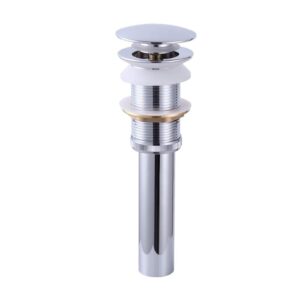 kimzcn bathroom sink drain without overflow vessel sink lavatory vanity pop up drain stopper polished chrome,d500021c