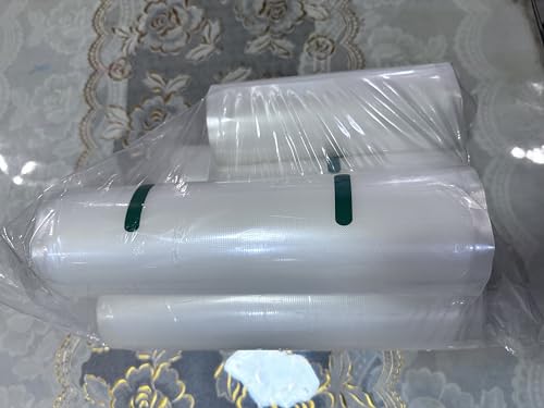 Vacuum Sealer Bags Rolls for Food Saver 11"x25' 3Rolls + 8"x25' 3Rolls Seal a Meal Commercial Grade, BPA Free, Heavy Duty, Great for Vacuum storage, Meal Prep or Sous Vide