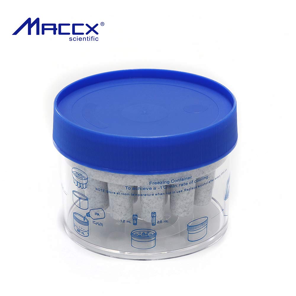 Maccx Freezing Container, PC Jar, HDPE Closure and Tube Holder, Available for 18pcs of 1-2ml Tubes,CFC018-001