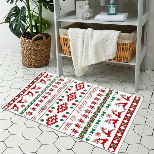 Front Door Mat Entrance Rugs Indoor 2x3 Boho Entry Mat,Washable Non-Slip Entryway Throw Rugs with Rubber Backing Doormat Indoor Entrance Rug for Bathroom Bedroom Entry Kitchen Christmas Decor