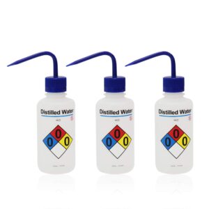 maccx distilled water narrow mouth wash bottles, 3pcs of vol.500ml, ldpe material, wbd500-003