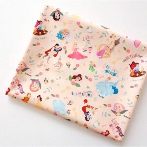 Disney Cotton Fabric by The Yard Princess Character Fabric 110cm Wide Princess Friends