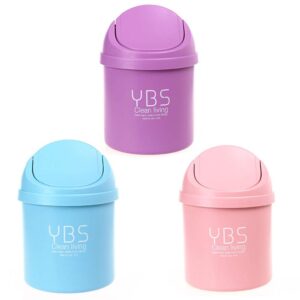 woiwo 1 pcs creative desktop trash can small household living room shake lid garbage can mini kitchen countertop with lid paper basket （color random send）