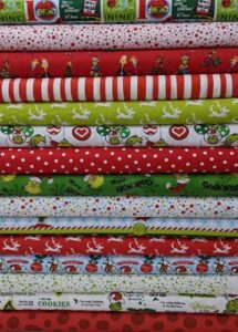 1/2 yard each of how the grinch stole christmas super bundle from dr seuss fabrics by robert kaufman 100% quilt shop cotton - 15 fabrics