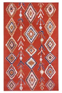 furnish my place moroccan diamond rug - 7 ft. 8 in. x 11 ft, rust, geometric, accent rug with transitional style