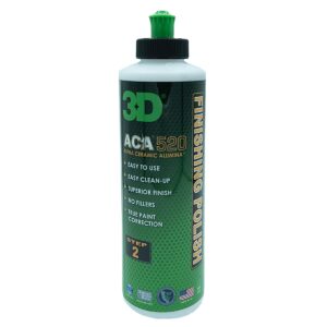 3d aca 520 finishing polish - 8oz - step 2 body shop finishing polish - easy clean up, superior finish, no fillers - true paint correction - alpha ceramic alumina