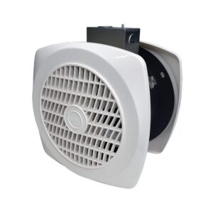 bv ventilation exhaust fan for home 90 cfm - wall fan 4.0 sones quiet & efficient room-to-room airflow, up to 85 sq ft | 6" diameter | customizable vent fan - removes heat, odors, smoke & humidity