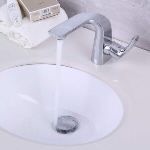 kimzcn Bathroom Sink Drain Without Overflow Vessel Sink Lavatory Vanity Pop Up Drain Stopper Polished Chrome,D500021C