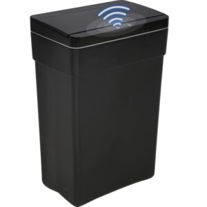 13 gallon trash can automatic kitchen trash can touch free high-capacity garbage can with lid for bedroom bathroom home office 50 liter (black)