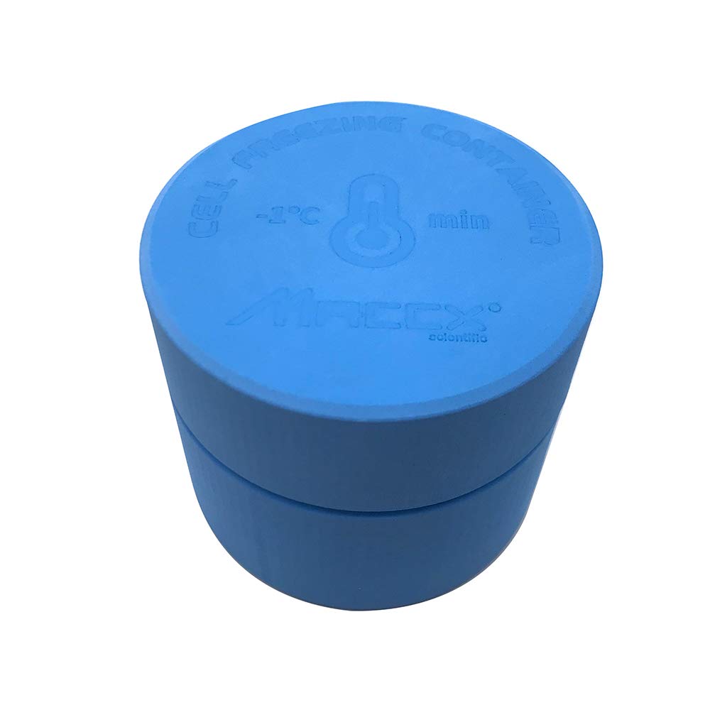 Maccx -1℃(-33.8℉) Cell Freezing Container for 2ml Cryogenic Vials, 12 Places, Cross-Linked Polyethylene Foam with a Solid State Core, CFC012-001