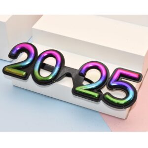 SWYOUN 2025 Plastic Glasses Happy New Year's Eve Glasses Graduation 2025 Class Of 2025 Party Photo Prop Supplies(Pack Of 6)