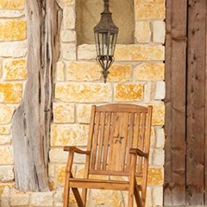 Leigh Country Sequoia Series Adult Rocker with Star Cutout Rocking Chair, Brown