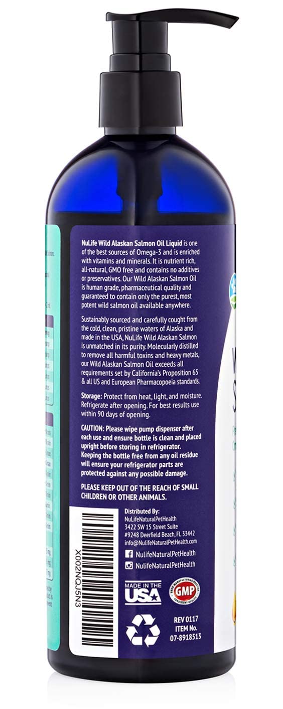 Liquid Fish Oil for Dogs with Omega 3, 6 & 9 Fatty Acids, Wild Caught from Iceland, Skin and Coat Supplement for Shedding, Itchy Skin, Allergies, Brain and Heart Health, Rich in EPA + DHA - 12 oz