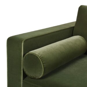 Jennifer Taylor Home Romana 84" Mid-Century Modern Sofa, Olive Green Performance Velvet