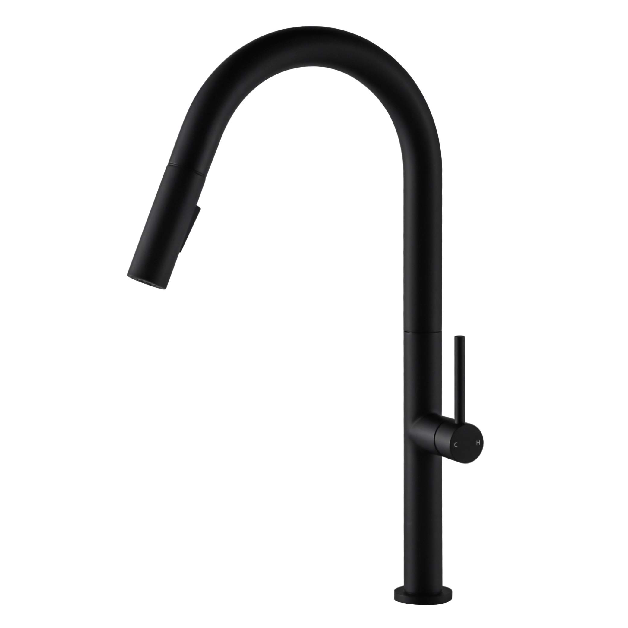 Fine Fixtures Pull Down Single Handle Kitchen Faucet Black