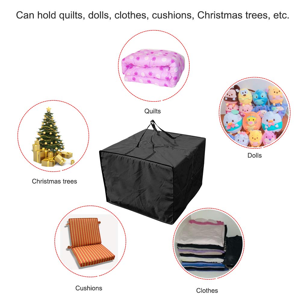 Zulux Outdoor Cushion Storage Bag - Durable 210D Patio Cushion Bag, Zippered Garden Cushion Storage Bag with Handles and Capacity 32" x 32" x 24"