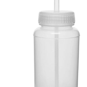 EISCO 500mL Wash Bottle - Wide Mouth - Vented Cap - LDPE - Translucent - Unlabeled - Squeeze Rinse Bottle