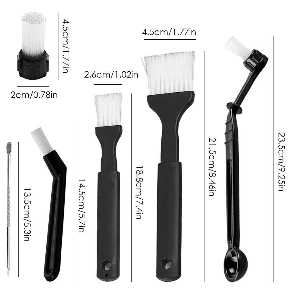 DanziX Espresso Machine Cleaning Brush Set 7 Pcs,Coffee Cleaning Brush for Cleaning Coffee Machine,Coffee Grinder and Other Home Kitchen Accessories