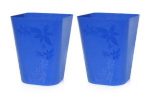 mintra home trash bins (blue, 12 liter (3 gallon) - 2 pack)