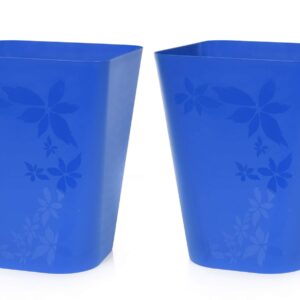 Mintra Home Trash Bins (Blue, 12 Liter (3 Gallon) - 2 Pack)