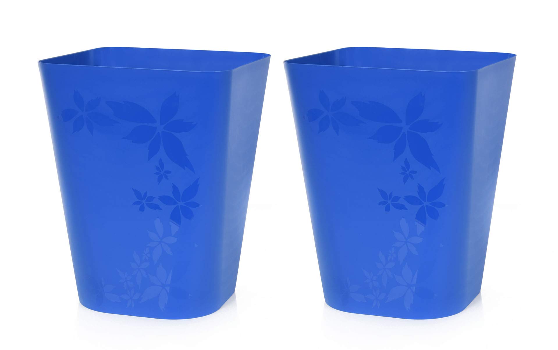 Mintra Home Trash Bins (Blue, 12 Liter (3 Gallon) - 2 Pack)