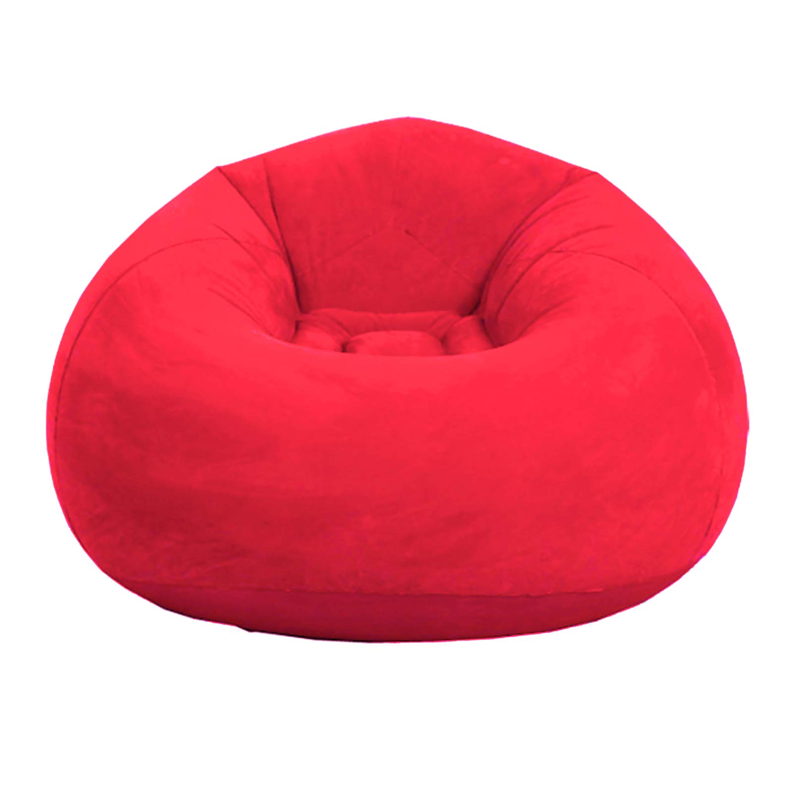 Beanless Bag Inflatable Chair, Air Sofa Outdoor Inflatable Lazy Sofa Chair, Washable Couch Bean Bag Chair Folding,for Organizing Plush Toys Or Memory Foam--Red