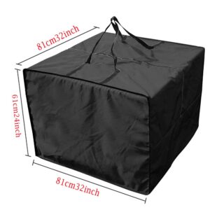 Zulux Outdoor Cushion Storage Bag - Durable 210D Patio Cushion Bag, Zippered Garden Cushion Storage Bag with Handles and Capacity 32" x 32" x 24"