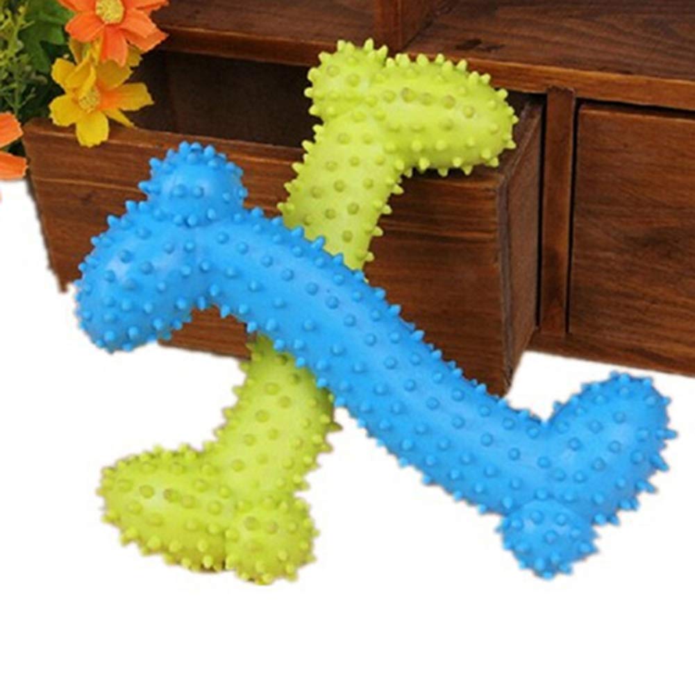 shlutesoy Pet Chew Toys,Resistant to Bite Bone Pet Dog Puppy Molar Thorn Chew Toy for Teeth Training